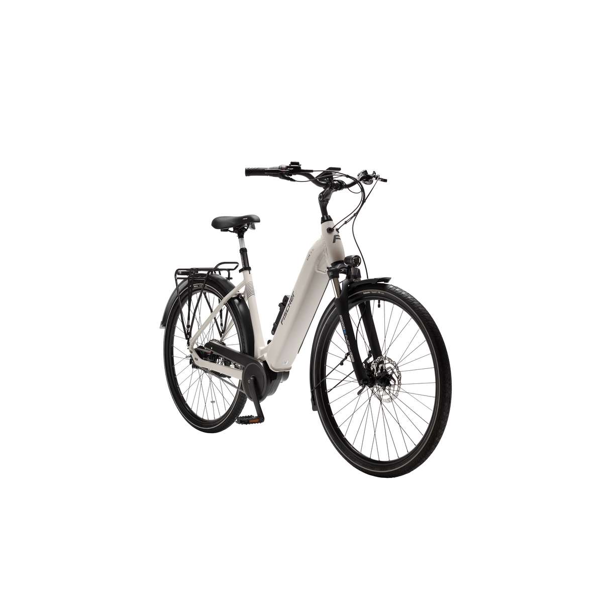 FISCHER City E-Bike CITA 4.3 - beige matt, 28 Zoll, RH 43 cm, 630 Wh ...