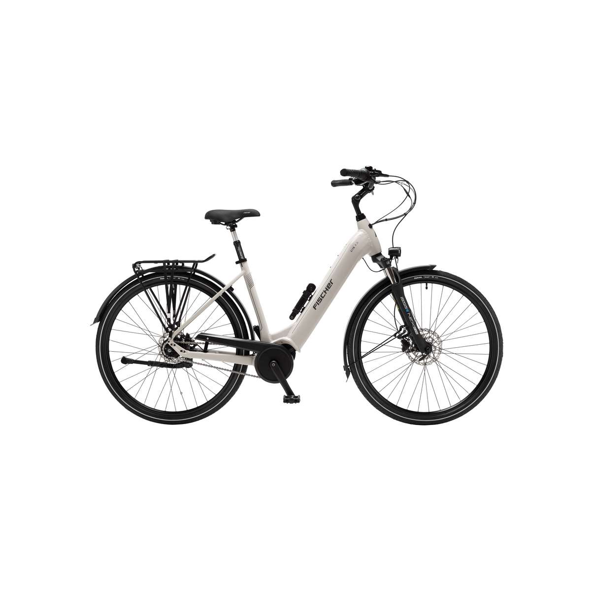 FISCHER City E-Bike CITA 4.3 - beige matt, 28 Zoll, RH 43 cm, 630 Wh ...