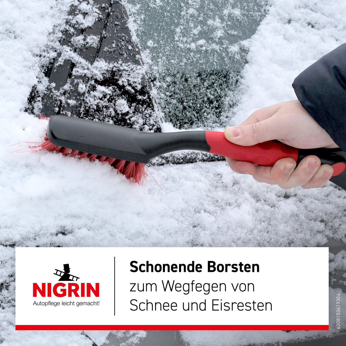 NIGRIN Eisschaber/Schneebesen aus 100% recycletem Material kurz | FISCHER-BIKE.COM