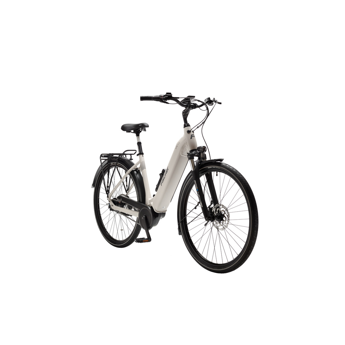FISCHER City E-Bike CITA 4.3 - beige matt, 28 Zoll, RH 50 cm, 630 Wh ...